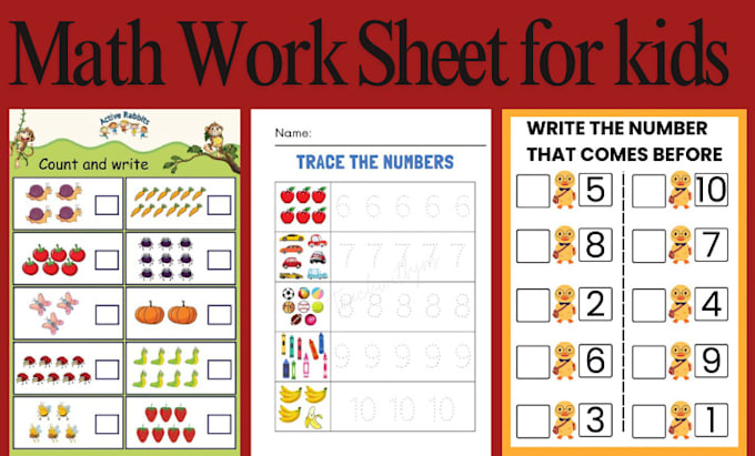 Design adult coloring book work sheet for kids by Najmkhan313 | Fiverr