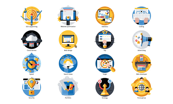 Design custom icon for website and mobile app by Logohub928 | Fiverr