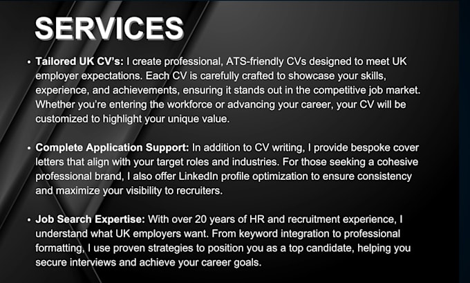 Create a professional uk cv to help you land your ideal job by ...