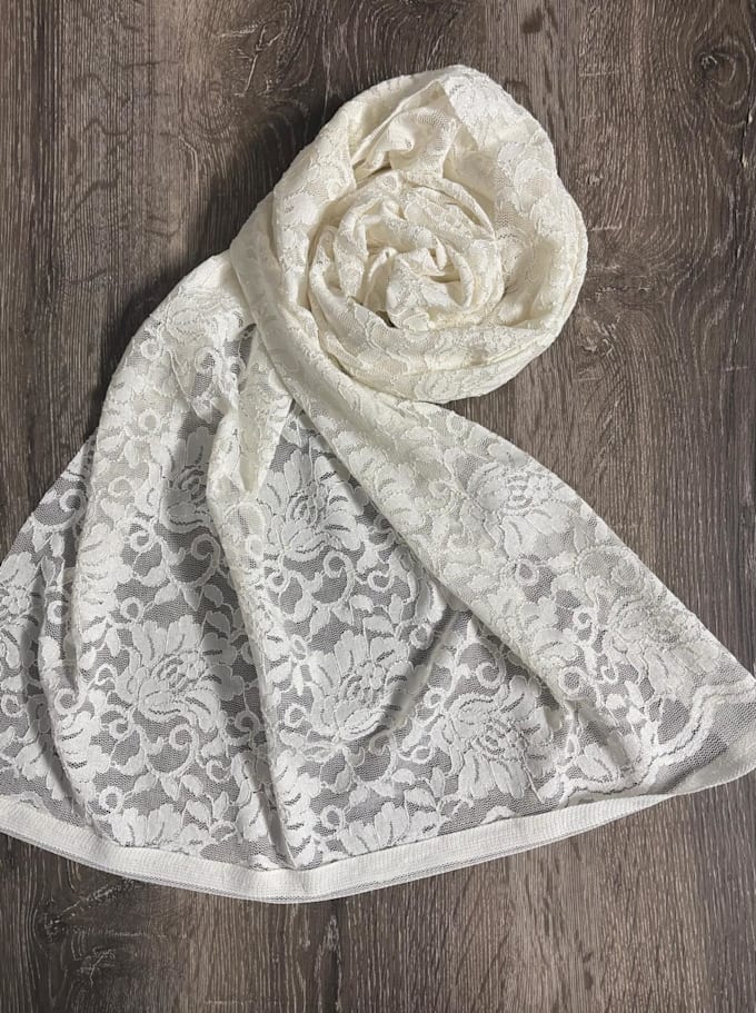 Sew elegant lace head coverings for women by Melhandcrafts | Fiverr