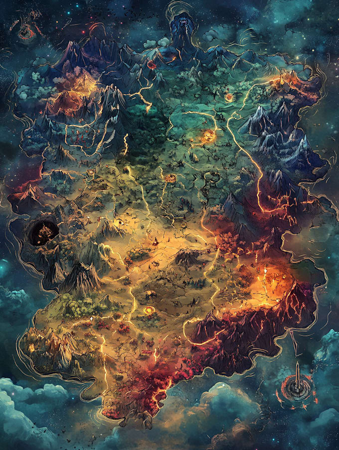 Do fantasy map drawing or game map by Sutayouattara | Fiverr