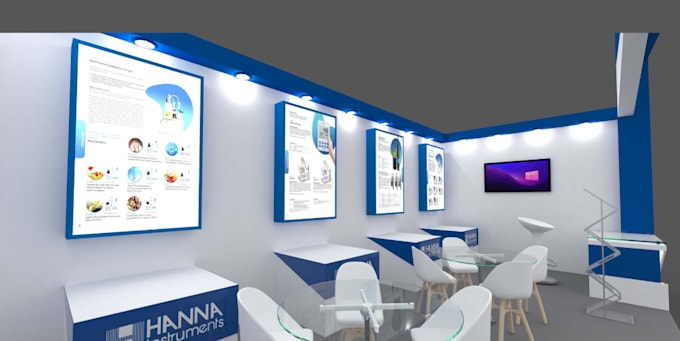 Create 3d trade booth design for any industry,3d kiosk design,3d stall ...
