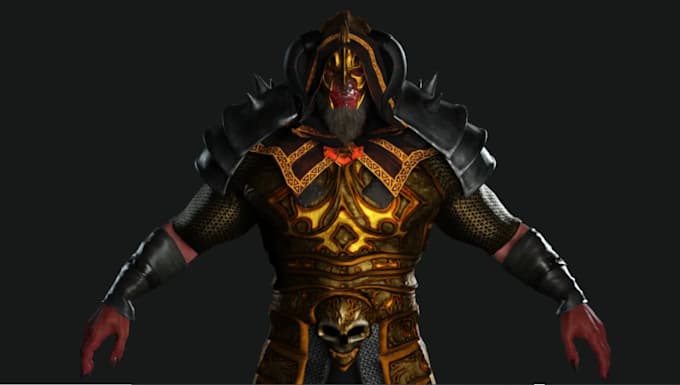 Create 3d character for games,fantasy medieval 3d model,ue5 rig,facial ...