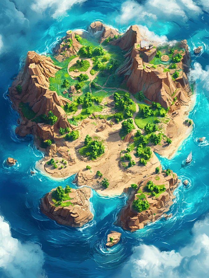 Create custom fantasy map for dnd world map by Siraouattar | Fiverr