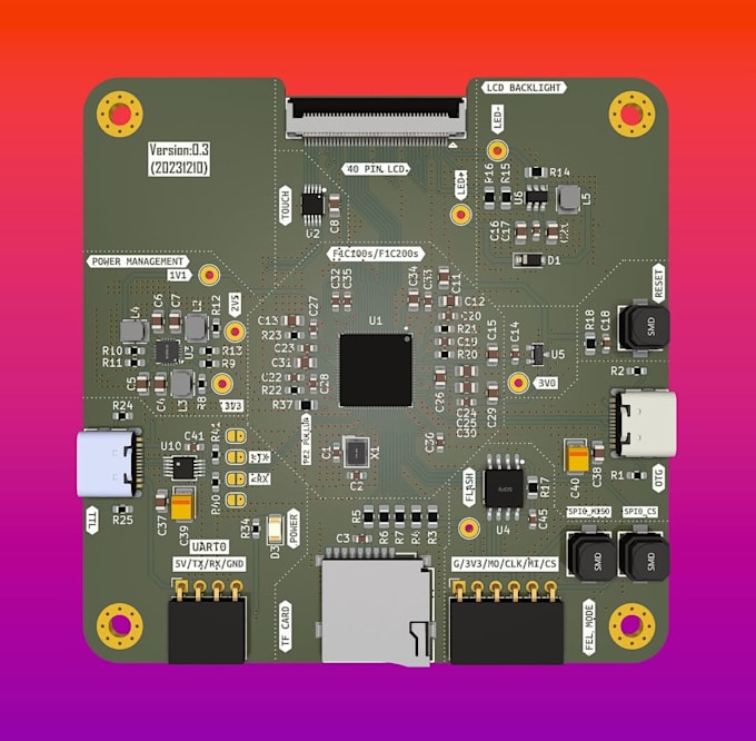 Pcb design schematic simulation printed circuit board ready for ...
