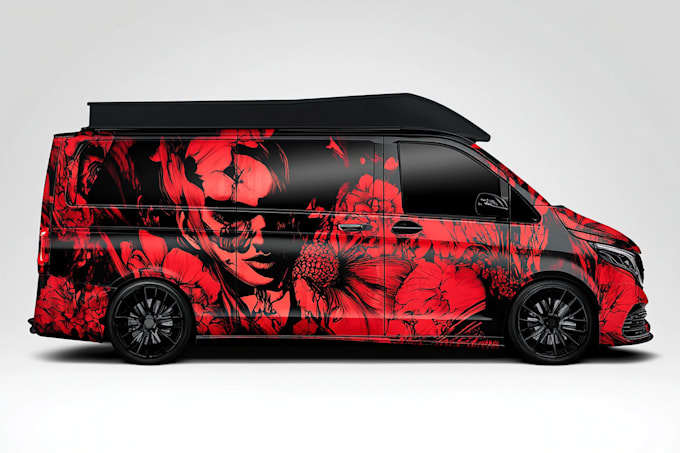 Create stunning custom vehicle wrap design by Sybilmortem | Fiverr