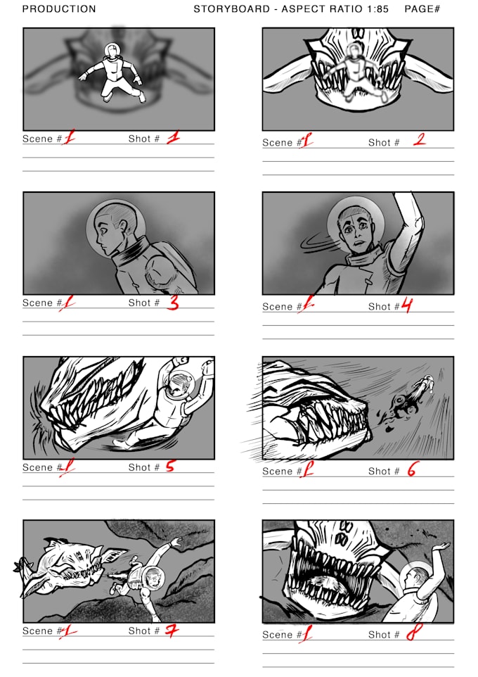 Create an amazing storyboard for you in my art style by Sawyer03 | Fiverr