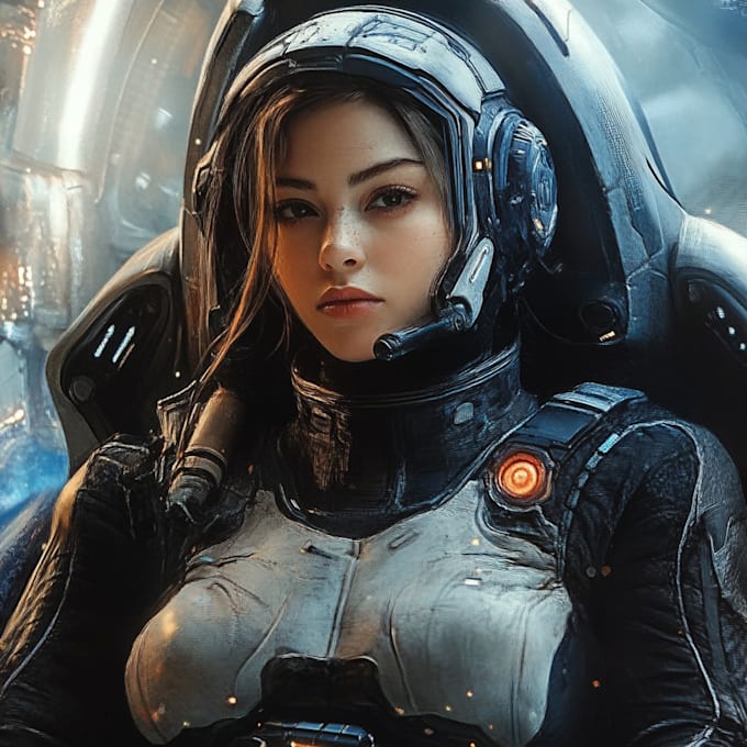 Design a sci fi character art of your choice by Razoam | Fiverr