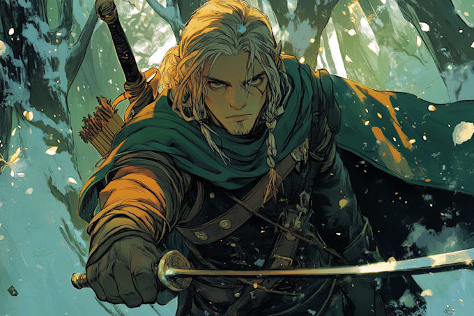 Draw scene for dnd vtuber character anime manga comic cover by ...