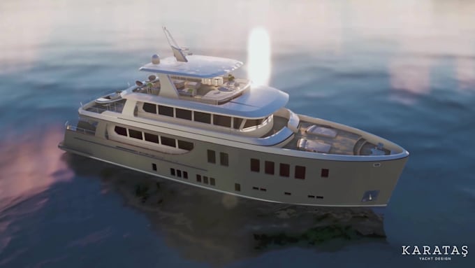 Create realistic 3d yacht animation, 3d boat animation, boat render, 3d ...