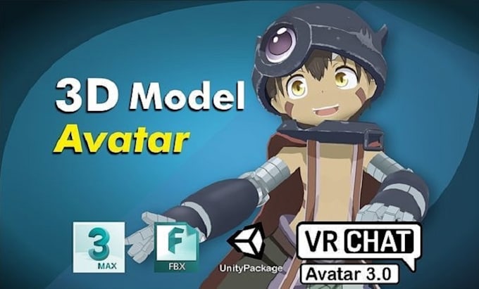 Model 3d vrchat avatar, stunning furry or anime vrchat avatar pc quest ...