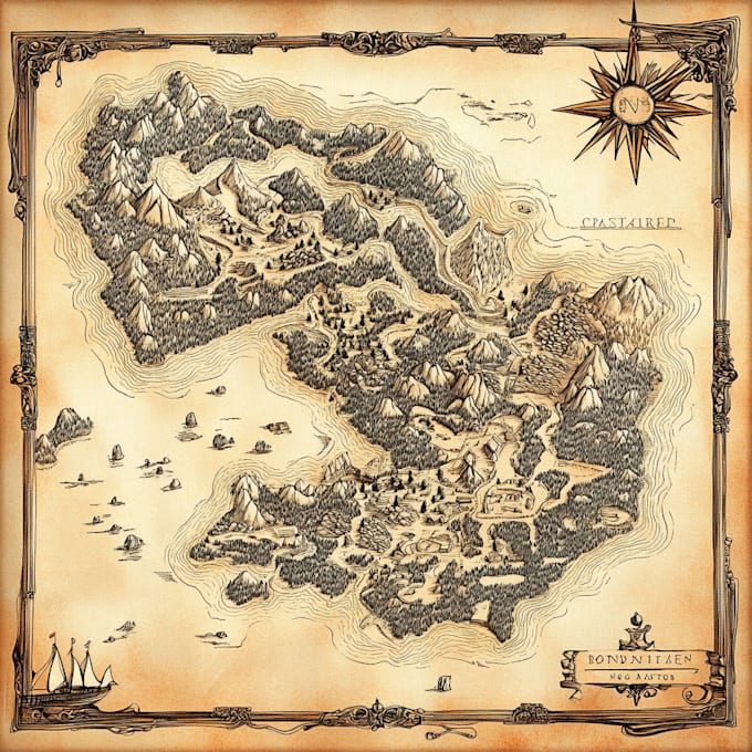 Draw a professional fantasy map for you by Kalakinney | Fiverr