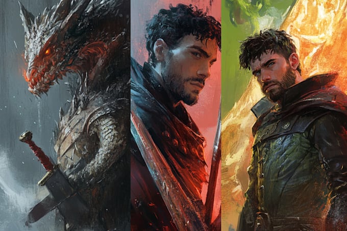 Draw splash art and fantasy concept art dnd illustrations by Ladealton ...