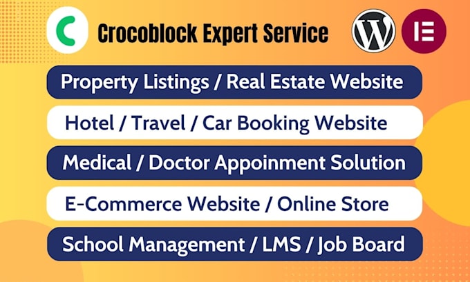 Build dynamic wordpress website using crocoblock, jet engine by ...