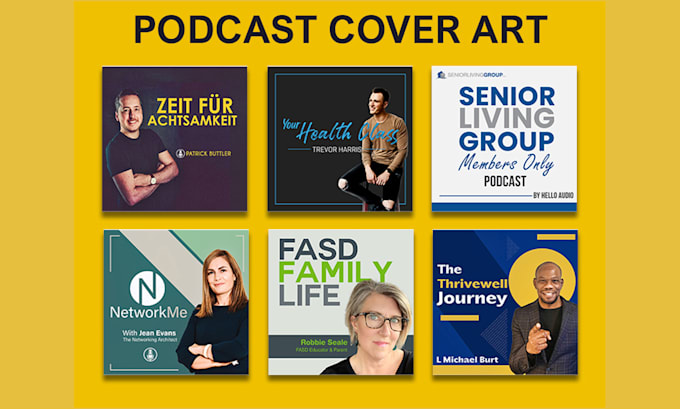 Design a professional podcast cover art by Urcoverart | Fiverr