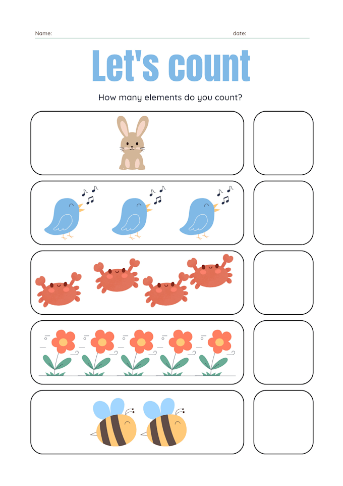 Do worksheets for kids and educational printables by Rosmei | Fiverr