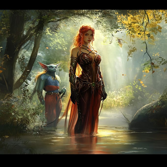 Create fantasy concept art and dnd characters design by Olwerisartup ...