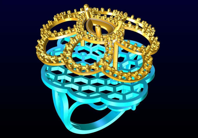 Turn 2d image to 3d jewelry design,remove stone model,pandant,blender ...