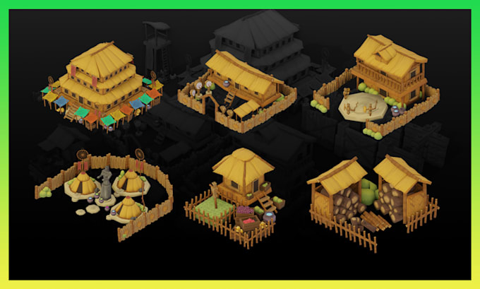 Create a low poly structure for your video game by Oasisnreese | Fiverr