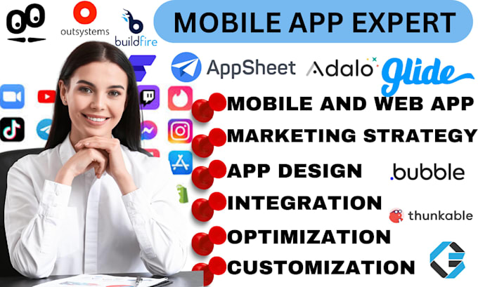 Develop Mobile App With Flutterflow Appsheet Glide Adalo Buildfire Goodbarber By Kelly