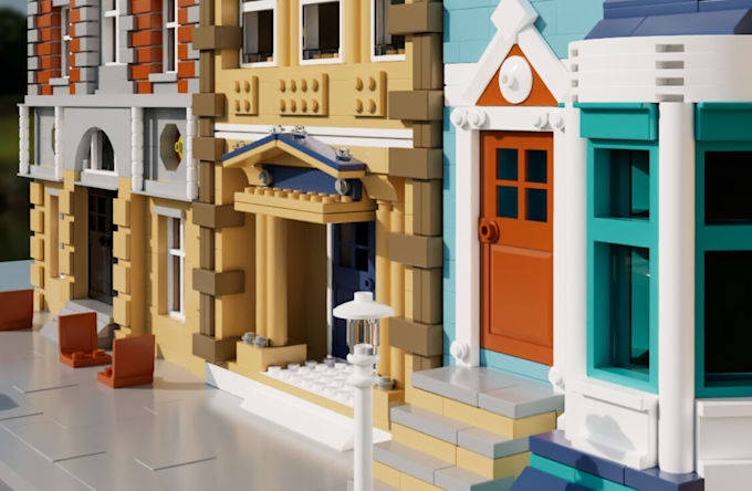 Design custom 3d lego model 3d model lego set lego moc with manual ...