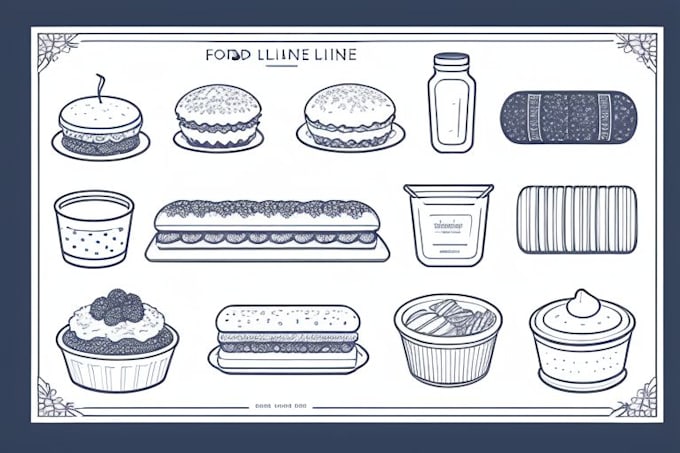 Draw detailed line art of any kinds product, food, sketch by ...