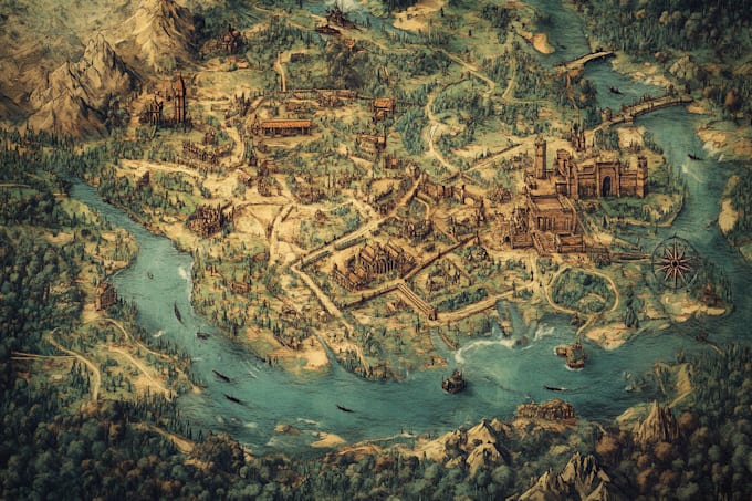 Create a professional fantasy map for your rpg game,book etc by ...