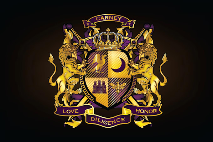 Design luxury vintage heraldic coat of arms church and family crest ...