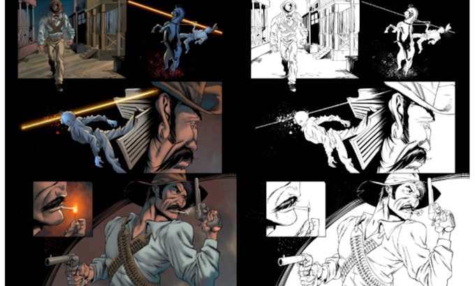 Draw graphic novel comic page storyboard comic book illutration as ...