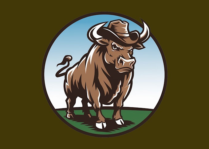 Creative and professional custom bull logo for your brand by Alen_leion ...