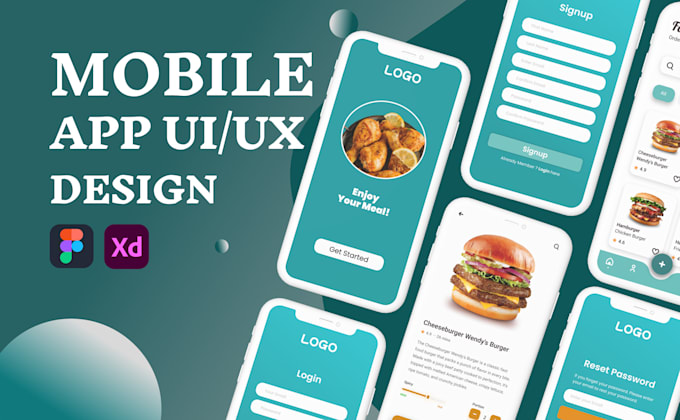 Do ui ux design for mobile app ui design, figma ux design, app ui design by Ibrarkhan090 | Fiverr