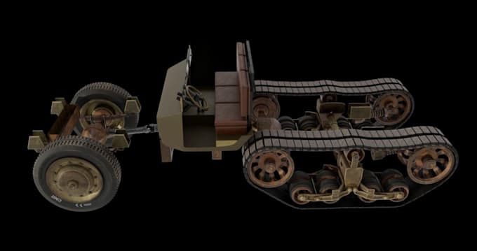 3d farming simulator ready for game in blender ,military vehicle,scale ...