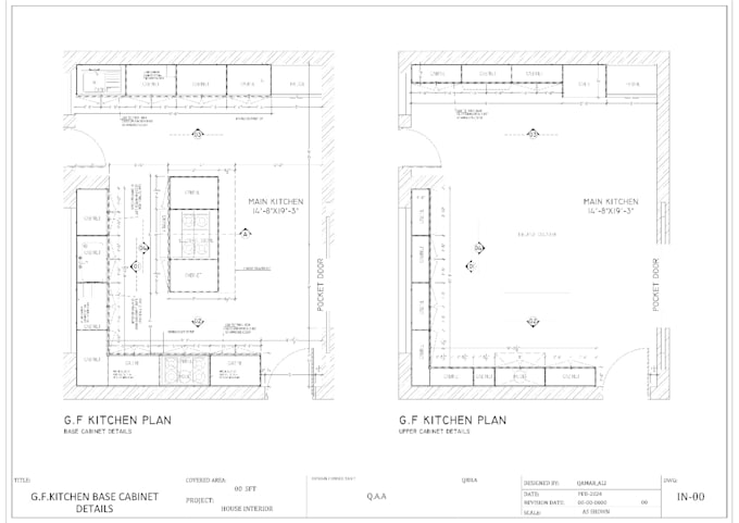 Create 2d layout plan for your kitchen design by Alihaider7007 | Fiverr