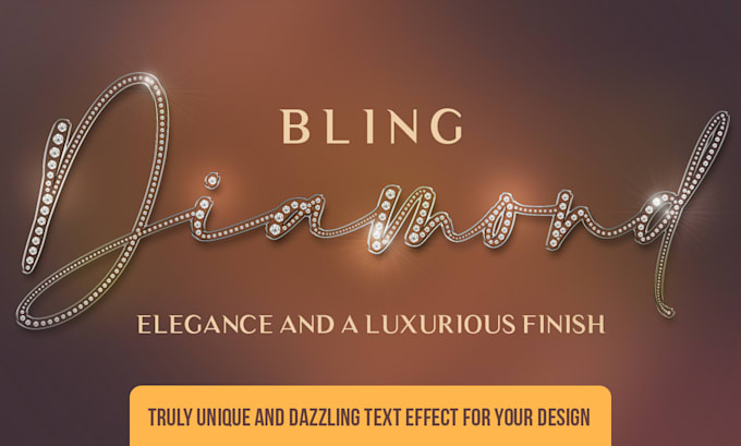 Create a glamorous sparkling diamond text effect by Ksjgraphics | Fiverr