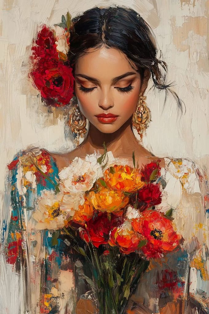 Draw self portrait best oil painting by Rahulddis | Fiverr