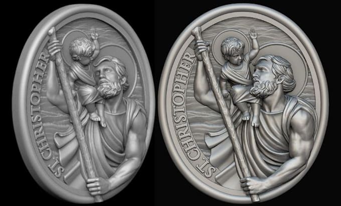 Sculpt 3d coin model bas relief 3d medallion 3d bas relief design for ...