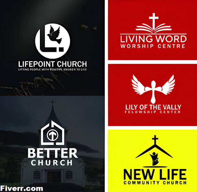 Make modern minimalist ministry religious christian or church logo ...