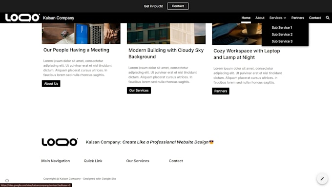 Make your website look like a pro website using google site or ...