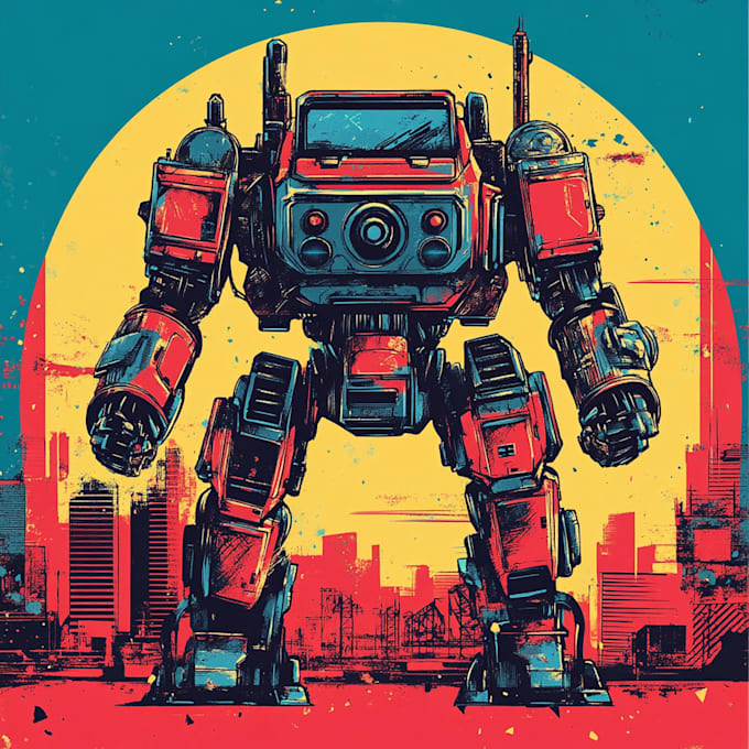 Draw a mecha and robot reference sheet by Safiuluaeg | Fiverr