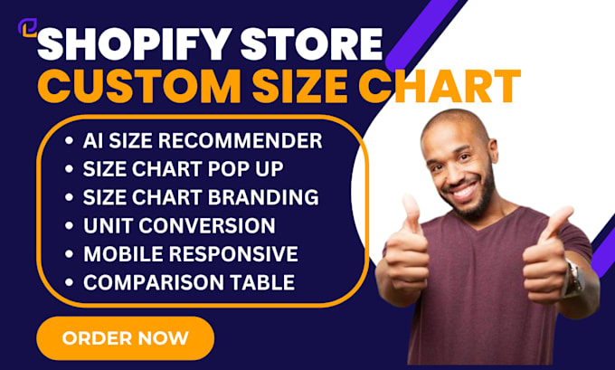 Setup custom shopify store size chart guide kiwi mage csc smart esc recommender by Geniusdezign ...