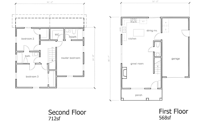 Convert pdf image sketch in autocad rivet 2d floor plan section ...