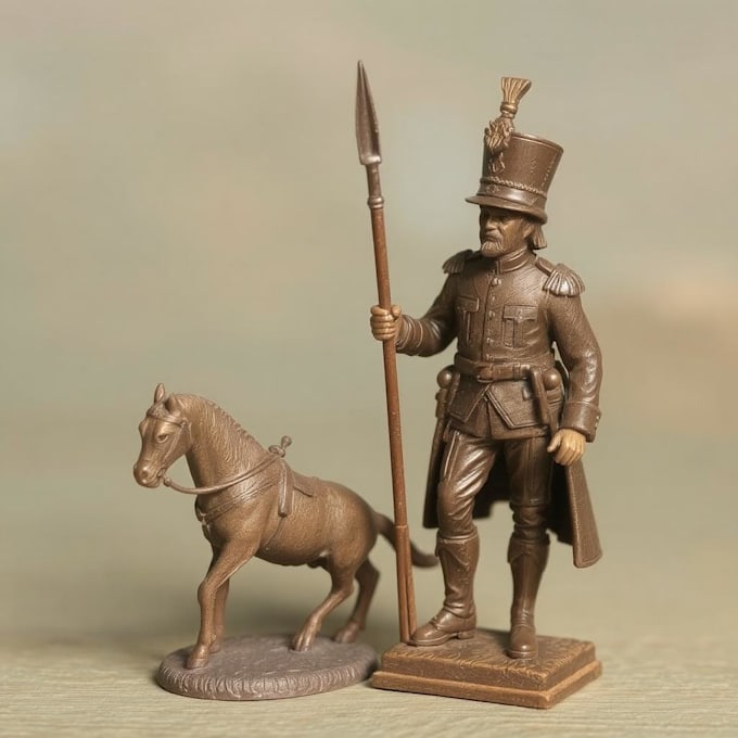 Do 3d articulated model historical miniature military figure tabletop ...