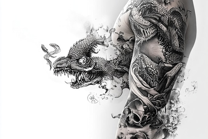Create custom tattoo design for you by Kamrmon | Fiverr