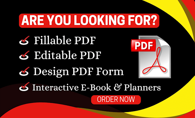 Redesign your fillable or editable pdf form by Aley_r | Fiverr