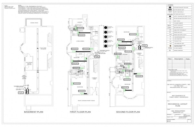 Do architectural, electrical drawings, plumbing plans, mep, hvac for ...
