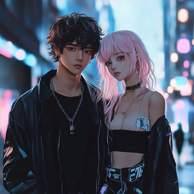 Draw pfp anime illustration, fanart, original concept art, by Heterock ...