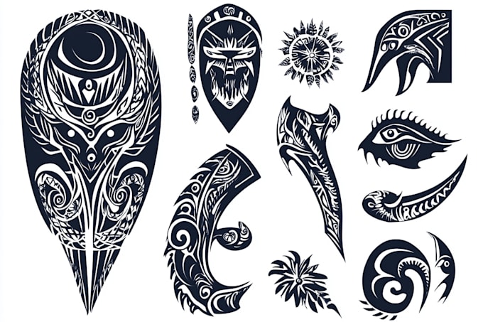 Draw a unique tribal tattoo for you by Mischotere | Fiverr