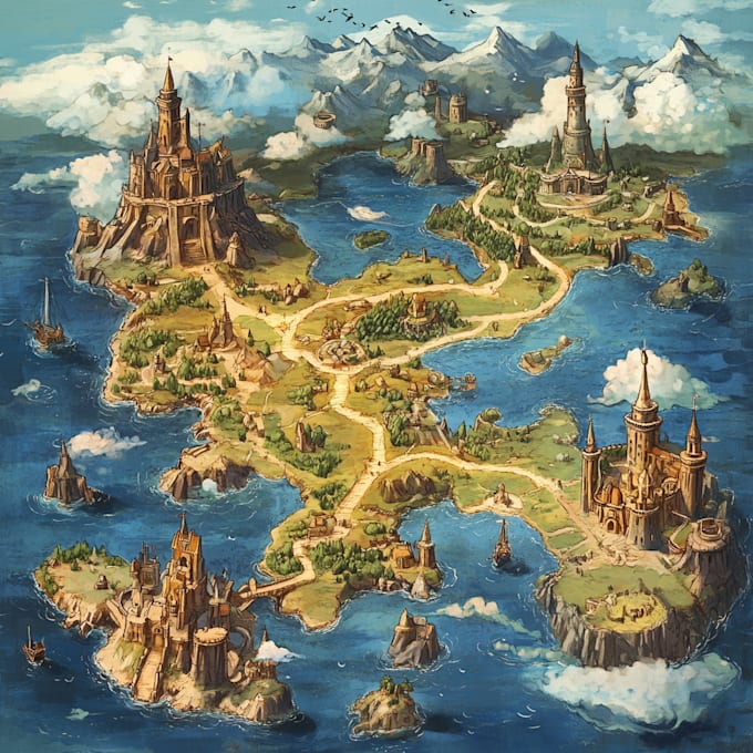 Create your fantasy map illustration by Uquintaclay | Fiverr