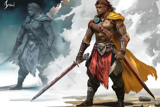 Draw splash art and fantasy concept art dnd illustrations by Roweritz ...