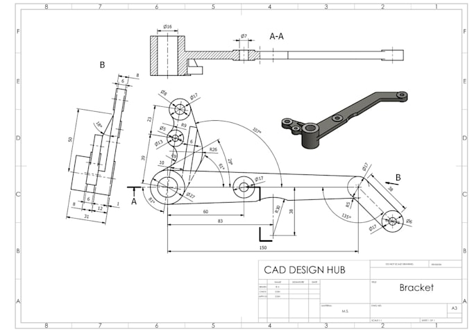 Create 2d technical drawings for your product by Rajnikvekariya4 | Fiverr